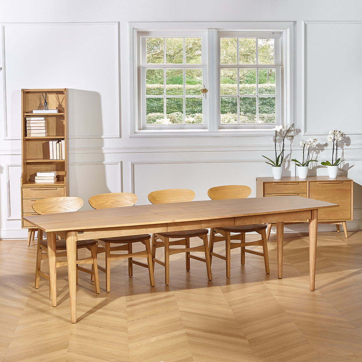 Tables avec rallonges intégrées en bois, pour salle à manger - Robin ...