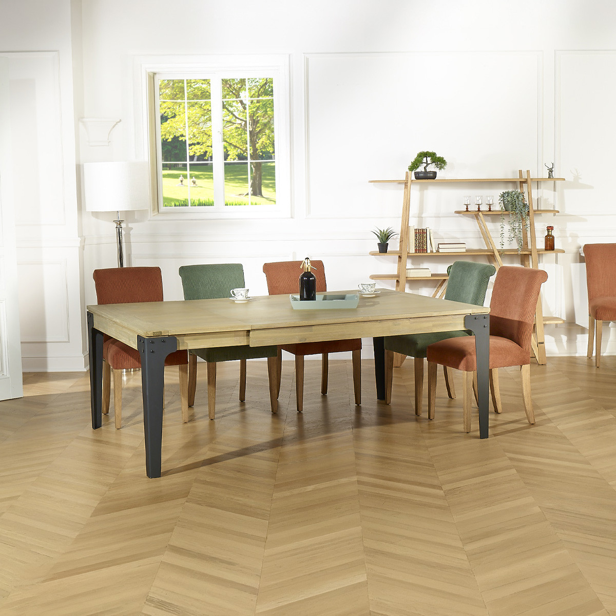 Tables avec rallonges intégrées en bois, pour salle à manger - Robin ...