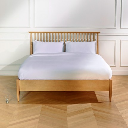 Lit queen size de style vintage en bois massif, 160x200 EDWARD