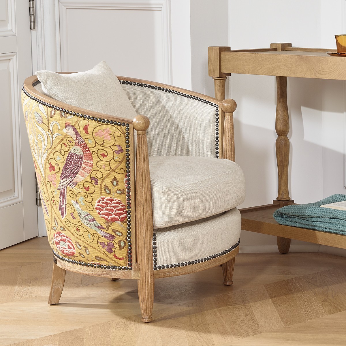 French Art Art Deco Tub Chair CAROLE ART DECO Shabby chic style ...